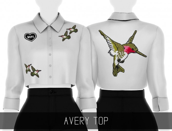 Avery Top Sims 4 Female Clothes